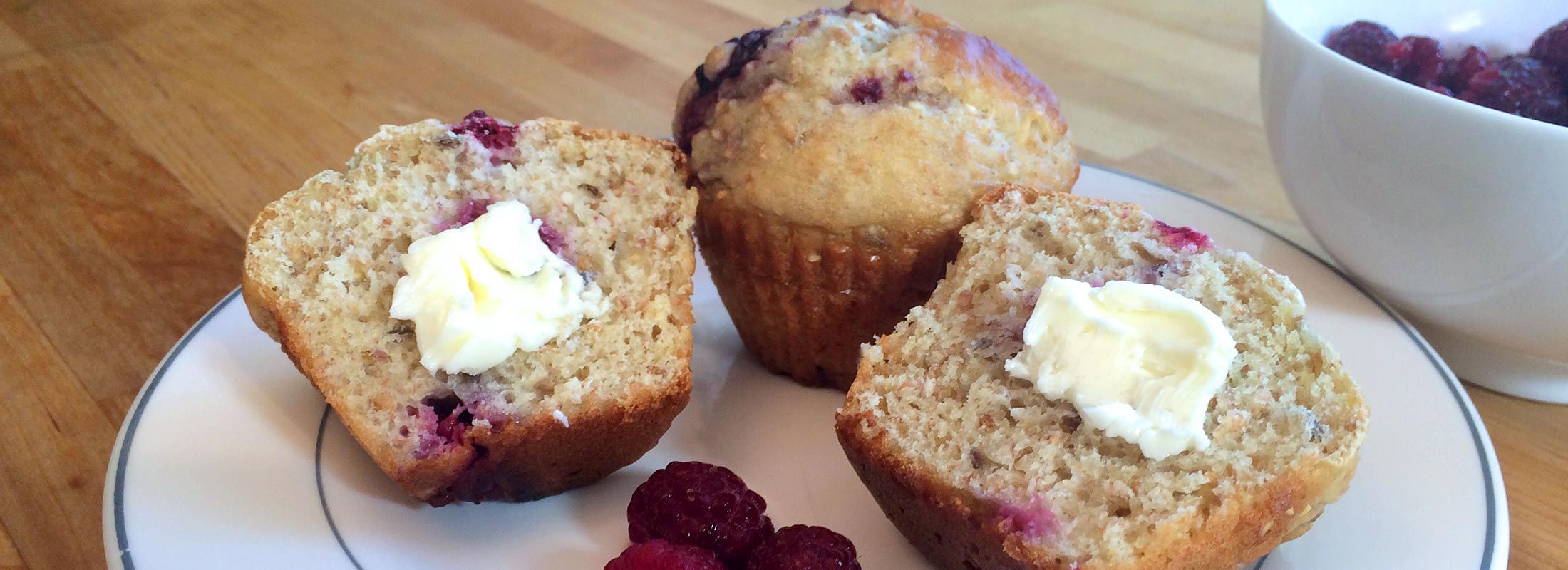 Multigrain Raspberry Muffins | Recipes with Ease!